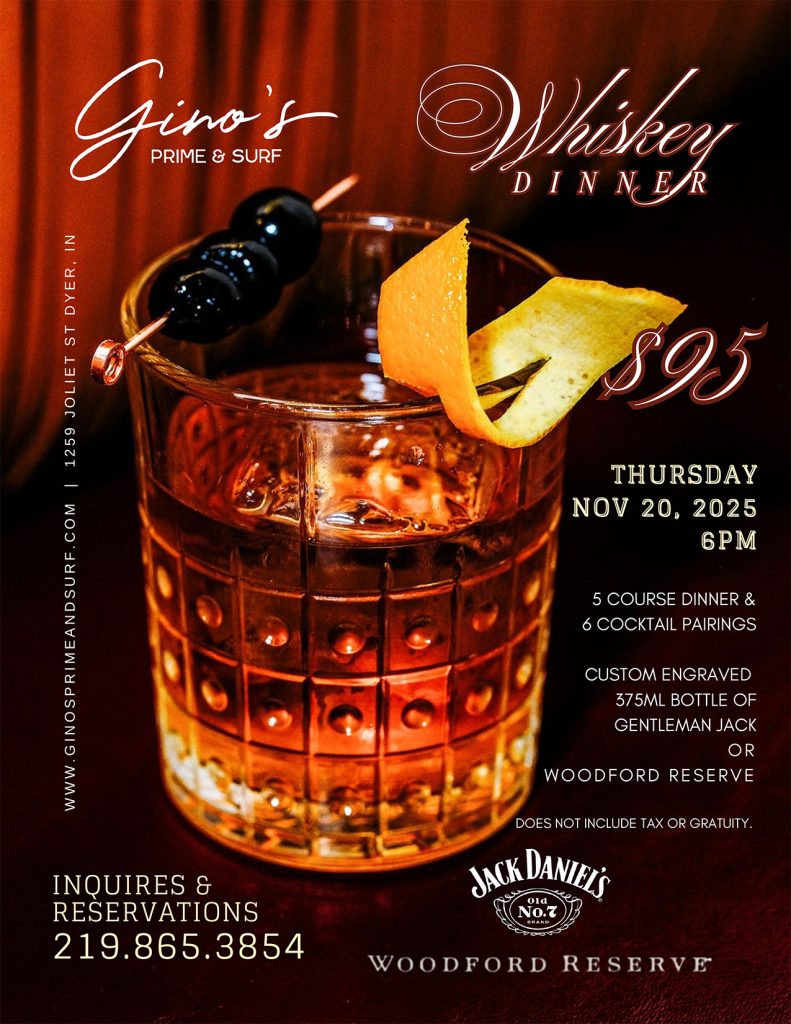 Whiskey Tasting & Dinner at Gino’s Prime & Surf • Gino's Prime & Surf ...